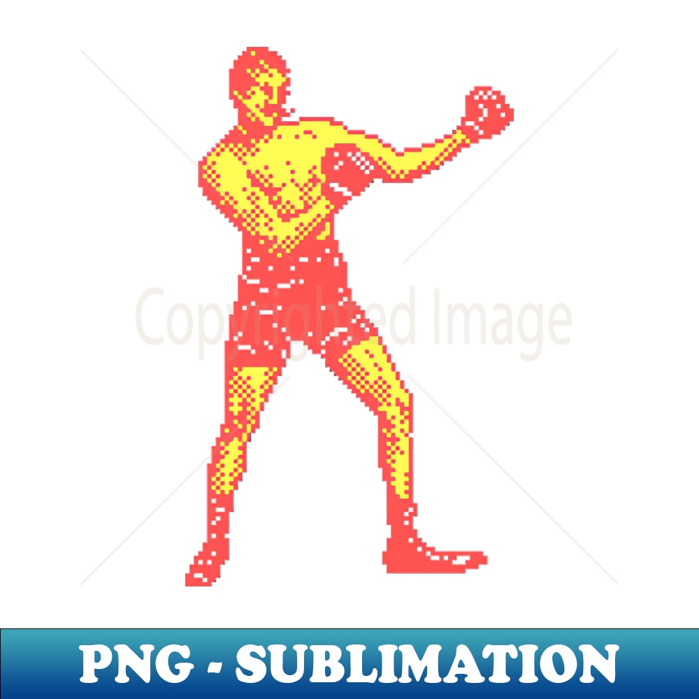 Classic Boxer Pixel Art CGA Palette - Sublimation-Ready PNG - Inspire ...