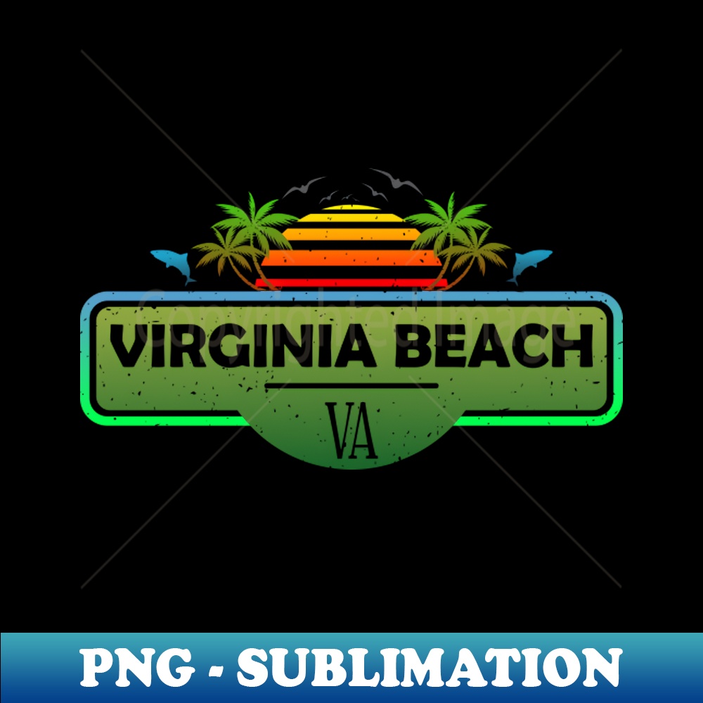 Virginia Beach VA Tropical Palm Trees Sunset - Summer - PNG | Inspire ...