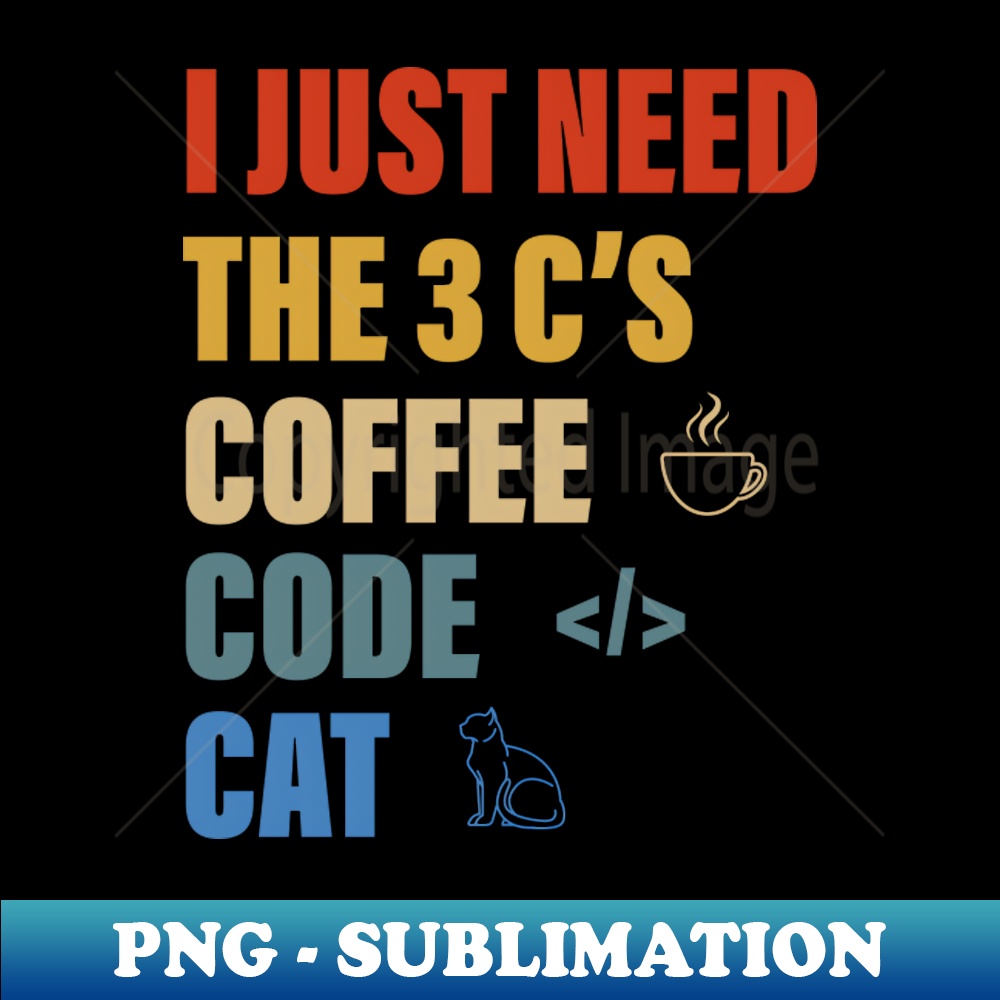 COFFEE CODE CAT - Special Edition Sublimation PNG File - Per | Inspire ...