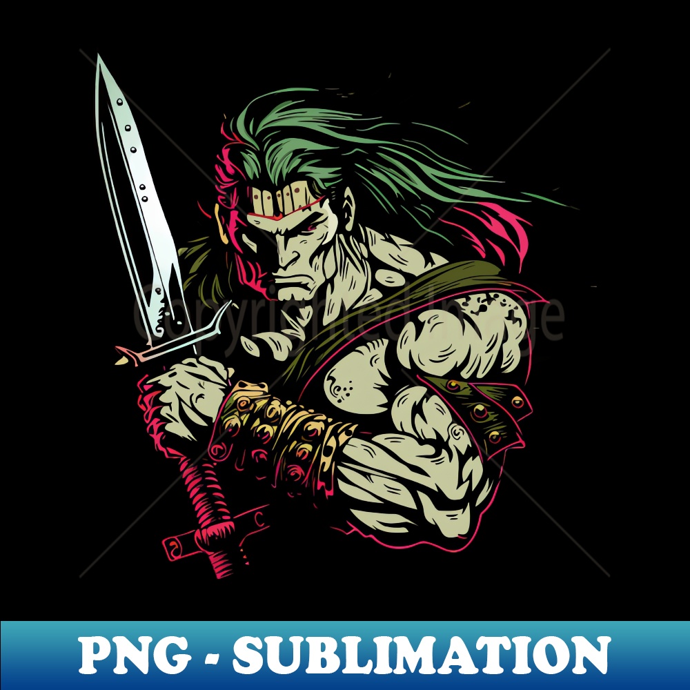 Warrior With Long Hair And Sword - Special Edition Sublimati | Inspire ...