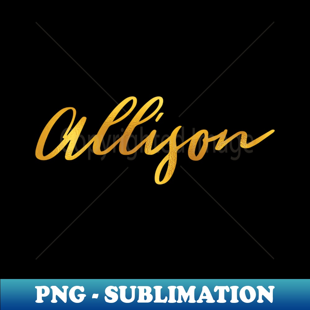 Allison Name Hand Lettering in Gold Letters - Modern Sublima | Inspire ...