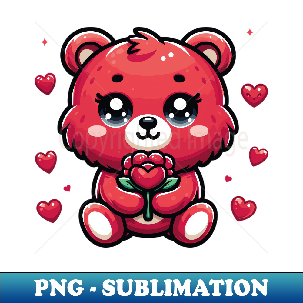 cuddly bear single rose - Premium Sublimation Digital Downl | Inspire ...