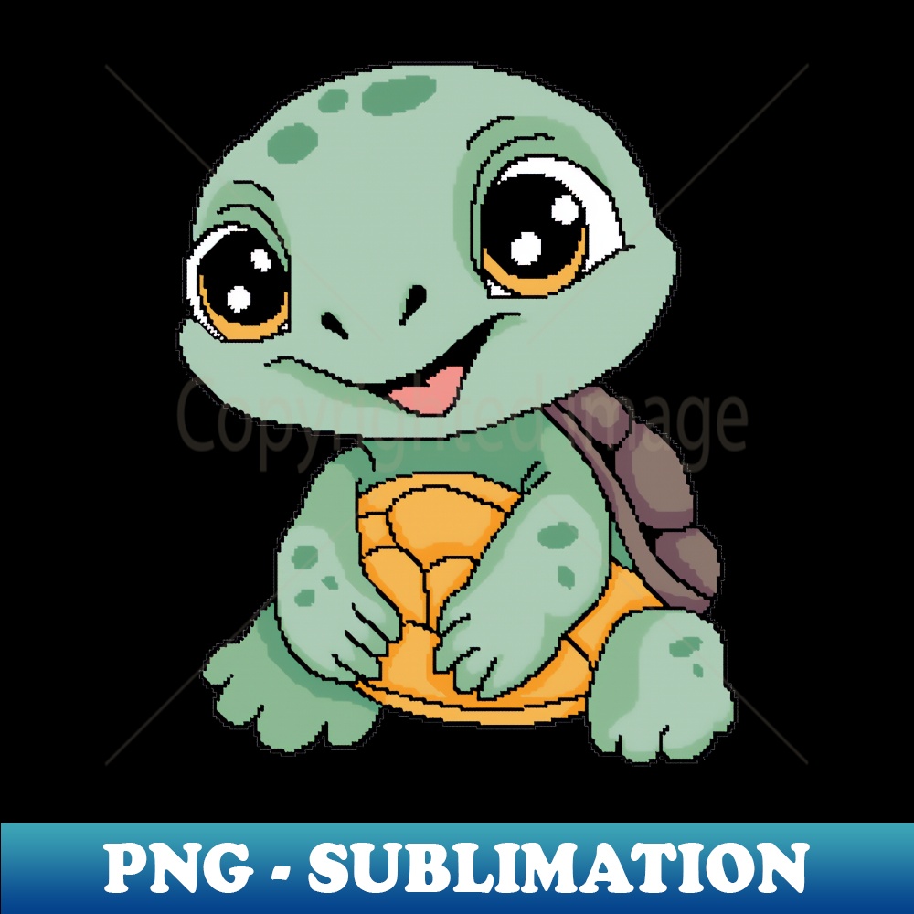 Cute happy baby turtle - PNG Transparent Sublimation Design | Inspire ...