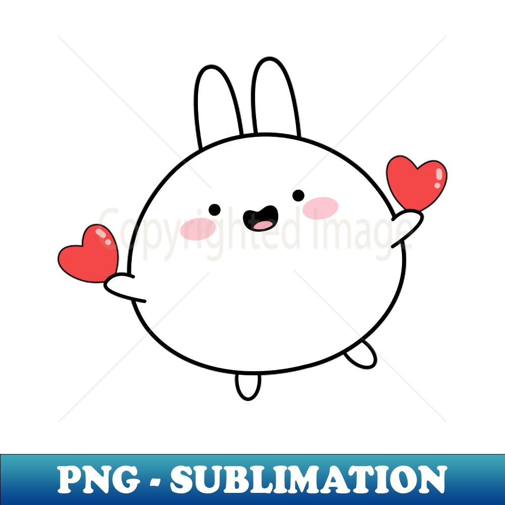 Happy rabbit Love you sticker Cute white rabbit sticker Vale | Inspire ...