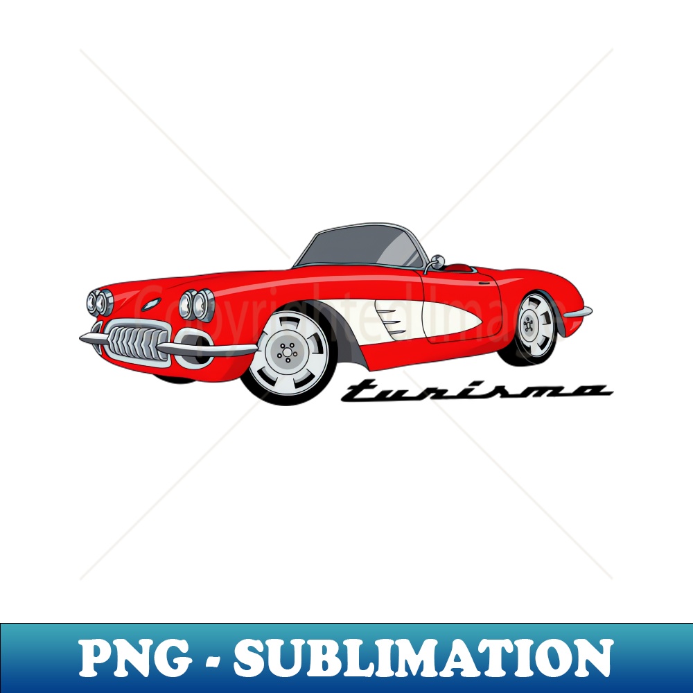 Red Corvette - PNG Transparent Sublimation Design - Revoluti | Inspire ...