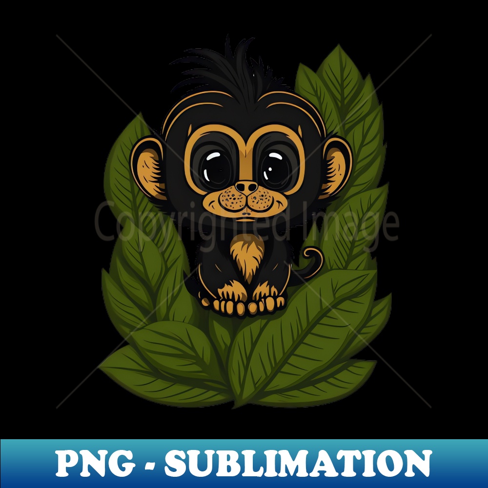 Cute Monkey in the Jungle Print - Signature Sublimation PNG | Inspire ...