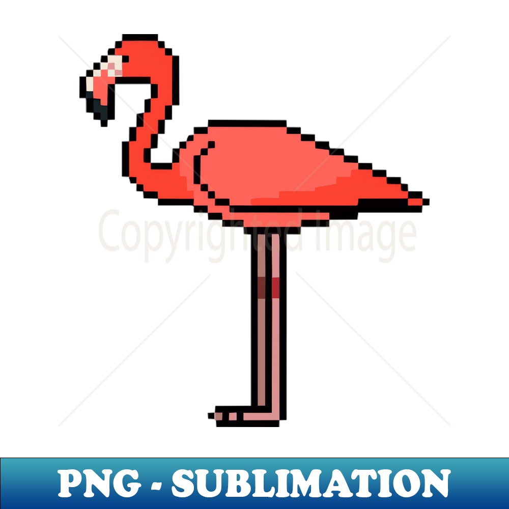 American flamingo animal pixel - Decorative Sublimation PNG | Inspire ...