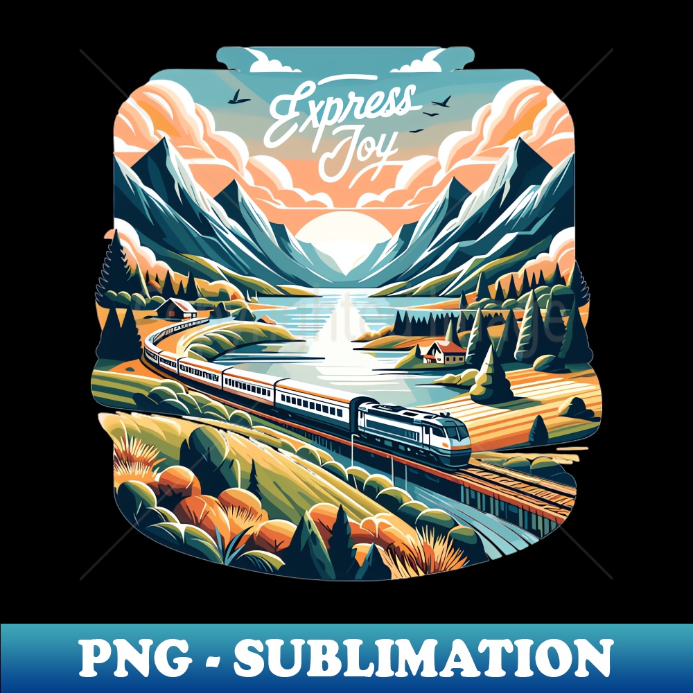 Train Express Joy - PNG Transparent Sublimation Design - Rev | Inspire ...