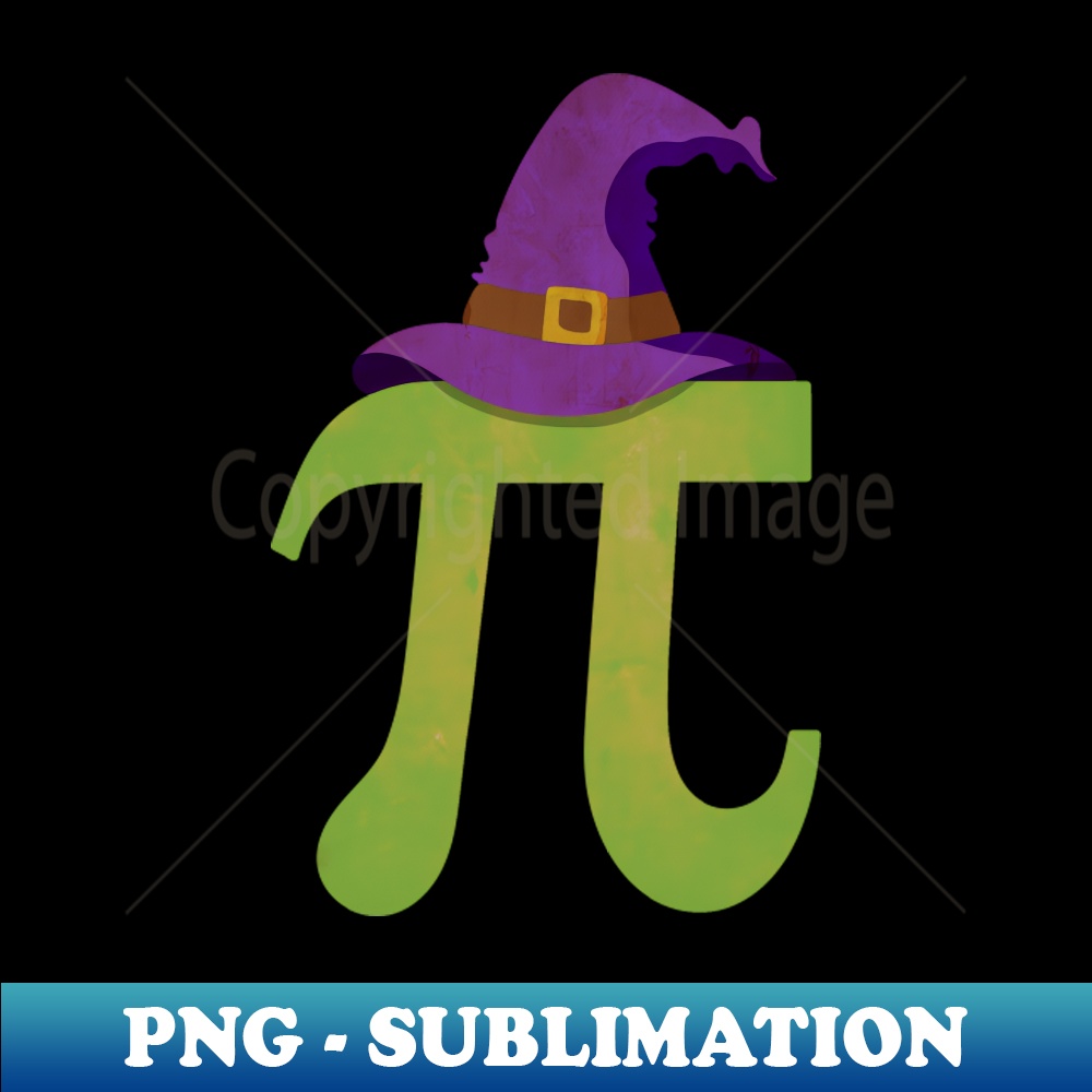 Pi Wearing A Witchy Hat - Pi Funny Math Halloween - PNG Tran | Inspire ...