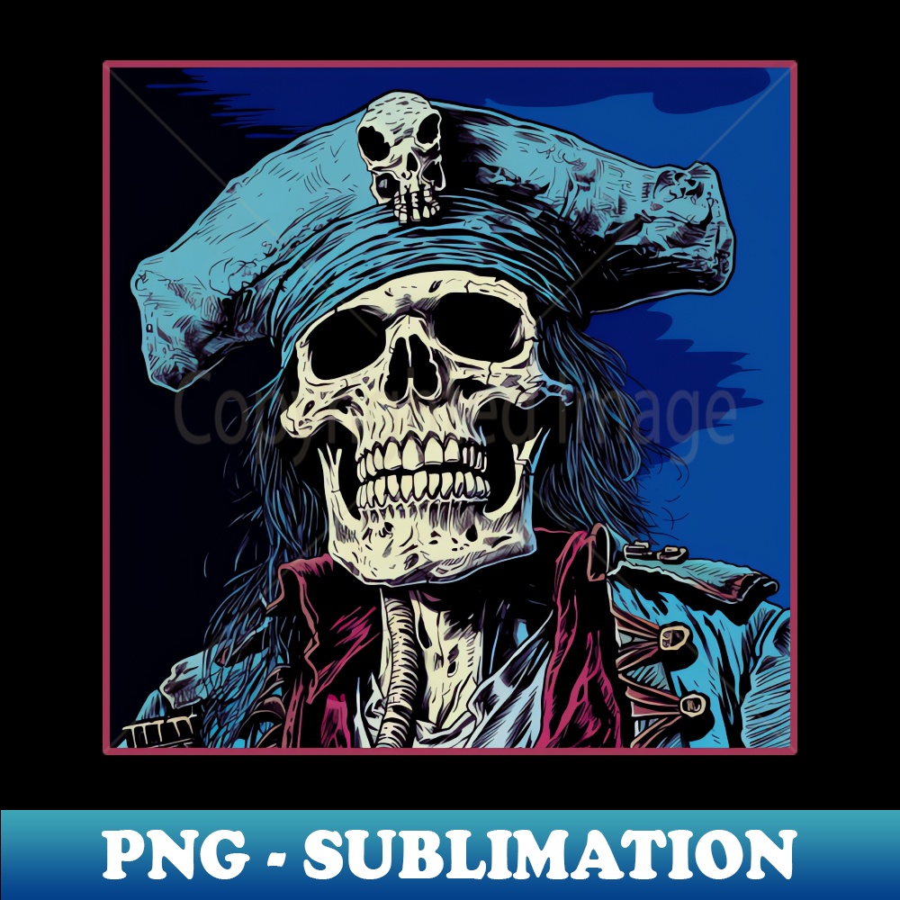 Creepy Pirate Skeleton Captain Cartoon Vintage Comics Style | Inspire ...