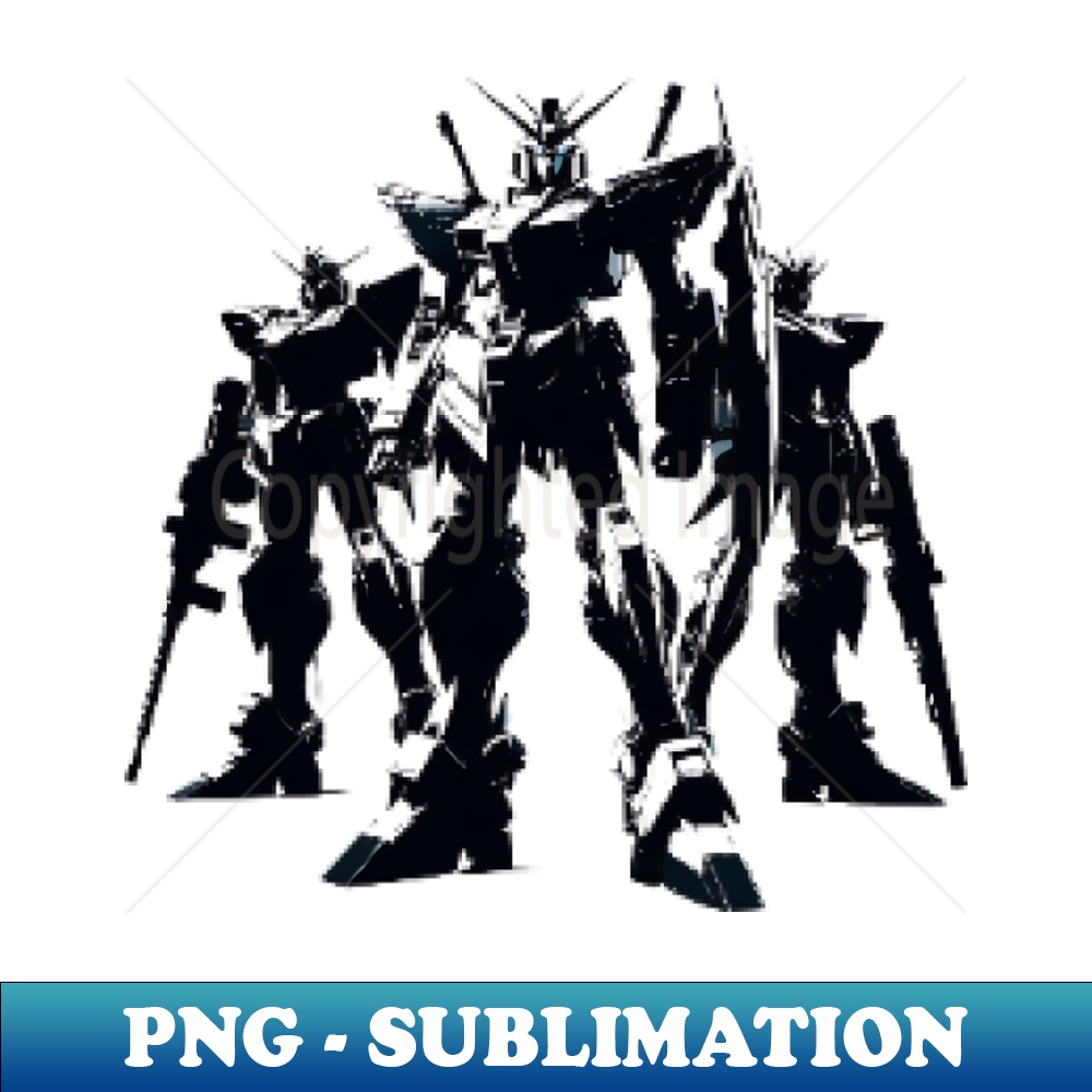 Pixel Gundam Silhouette Ni - PNG Transparent Sublimation Fil | Inspire ...