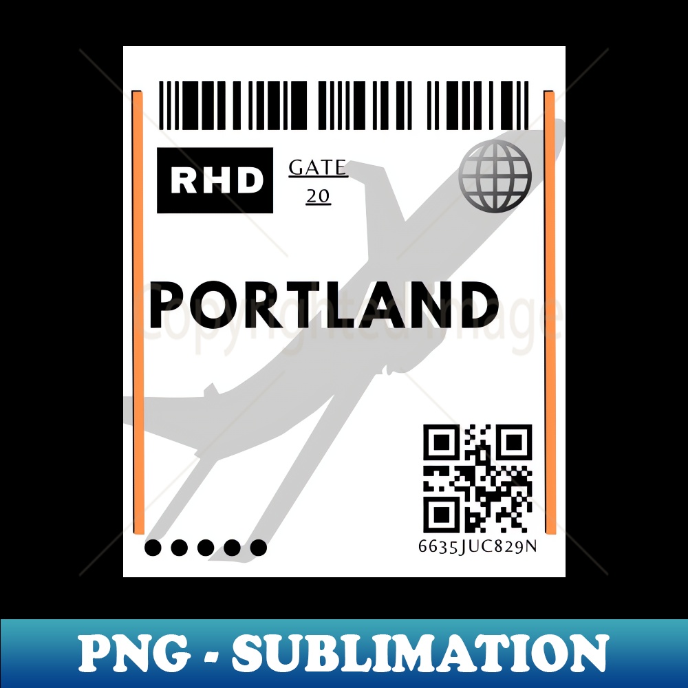 Portland Ticket Design - Vintage Sublimation PNG Download - - Inspire ...