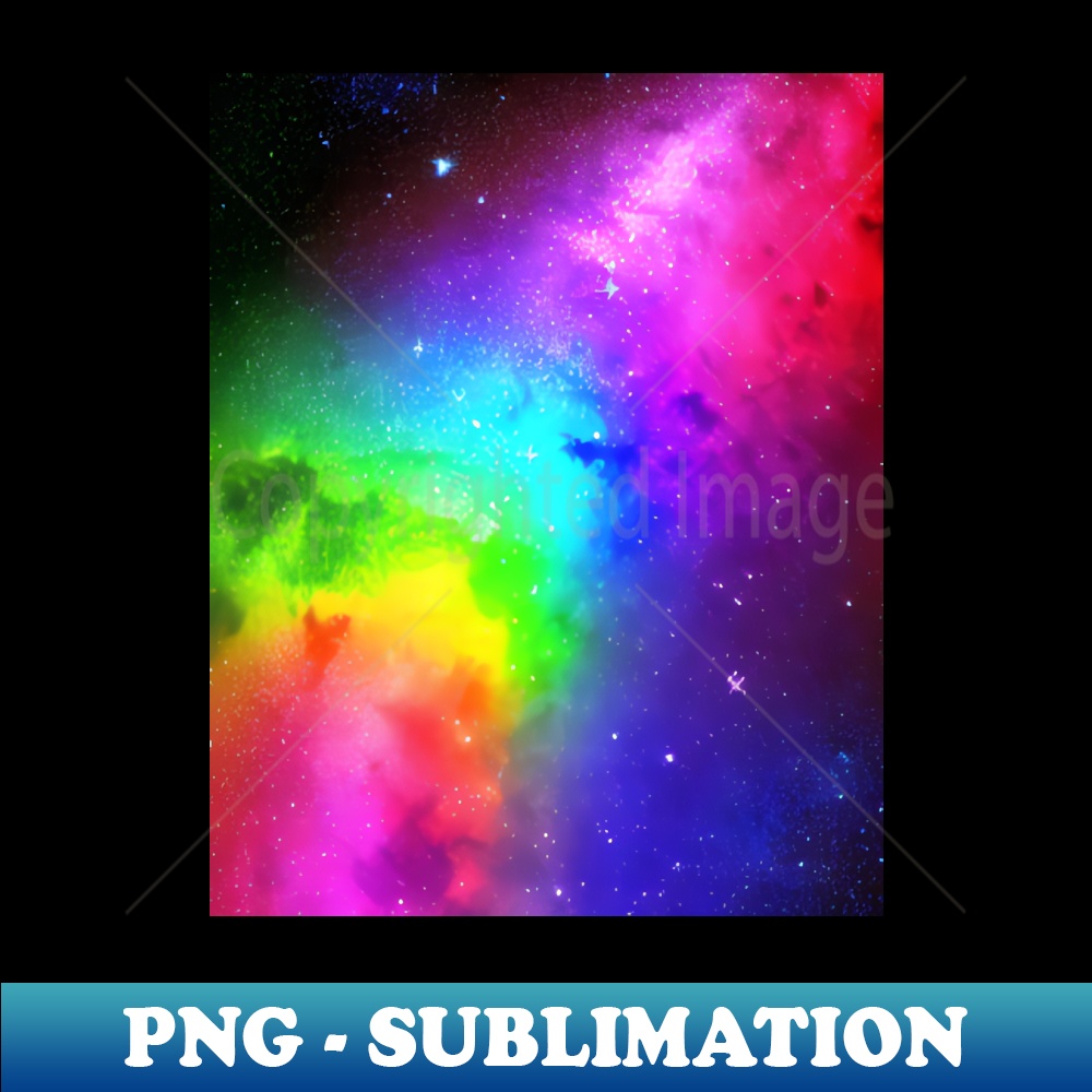Rainbow Nebula Stars Space Colorful - Decorative Sublimation - Inspire Uplift