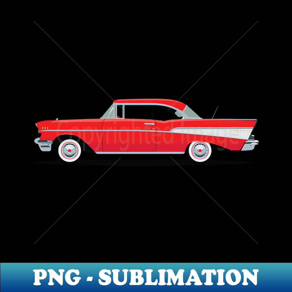 1957 Chevy Bel-Air - Retro PNG Sublimation Digital Download | Inspire ...
