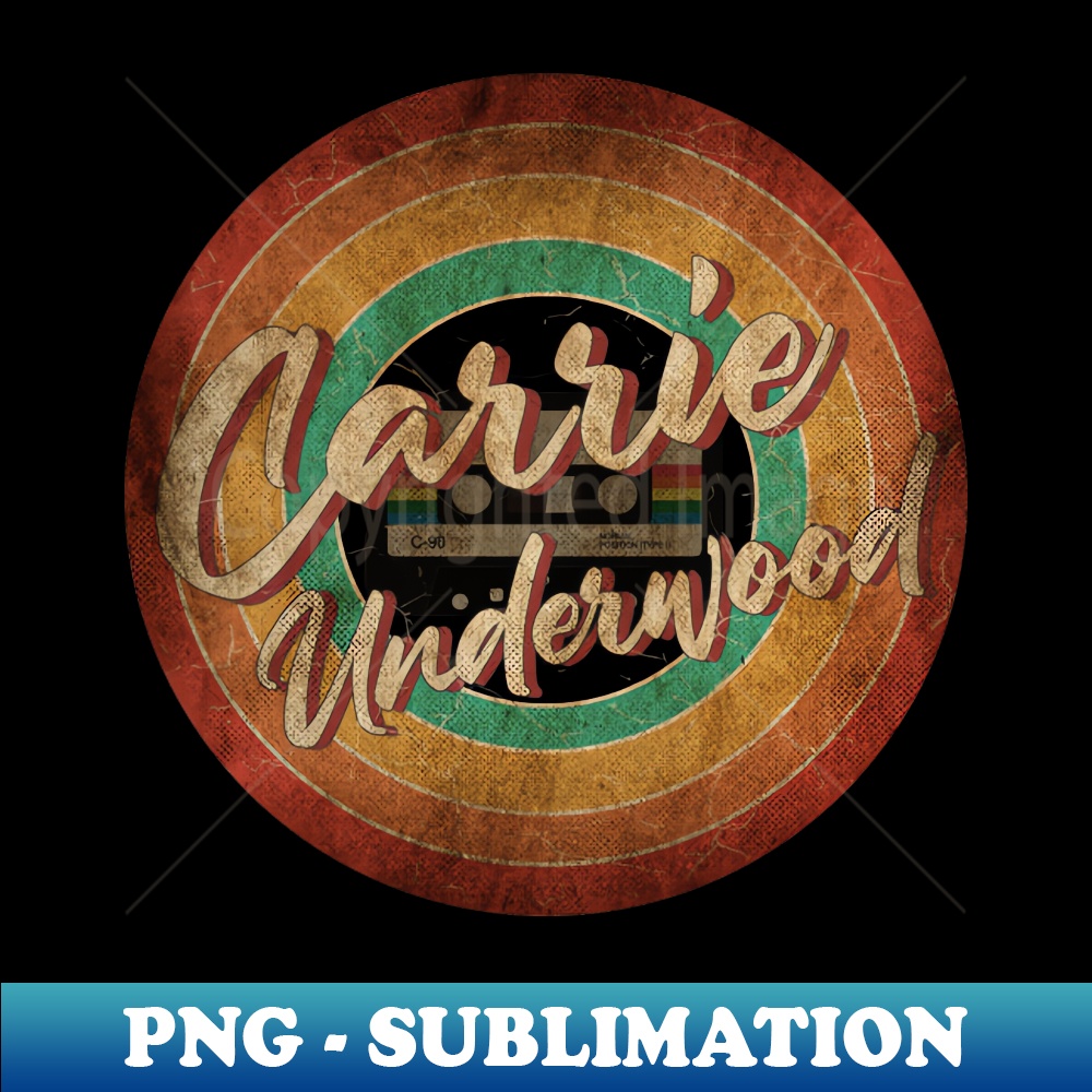 Carrie Underwood Vintage Circle Art - PNG Transparent Digita | Inspire ...