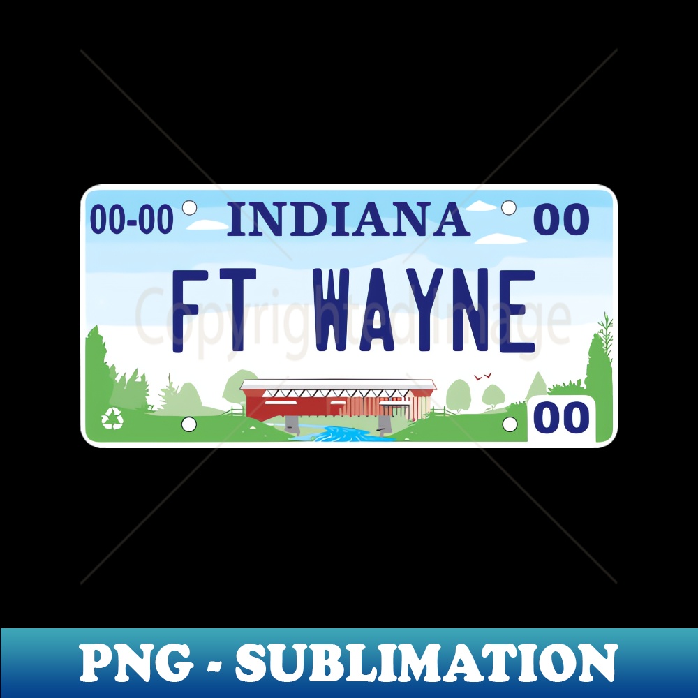 Fort Wayne Indiana License Plate - Exclusive Sublimation Dig | Inspire ...