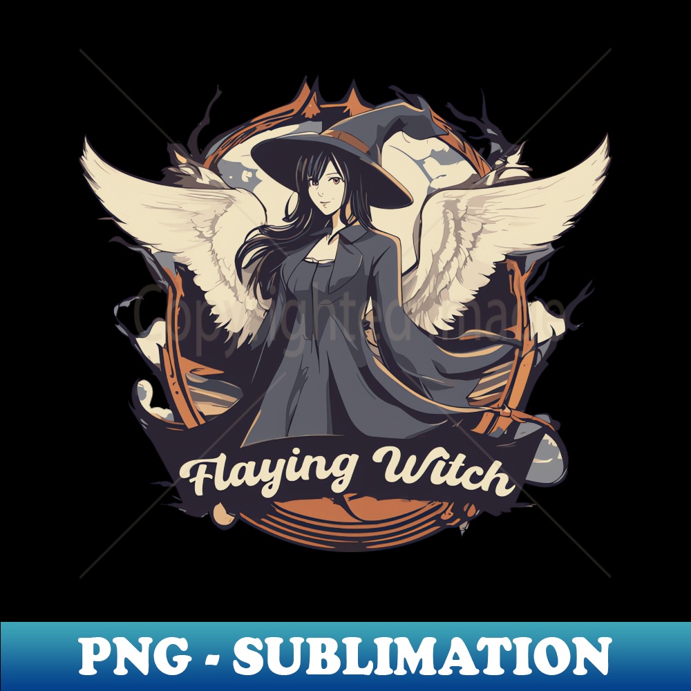 flying witch like in angel - Signature Sublimation PNG File | Inspire ...