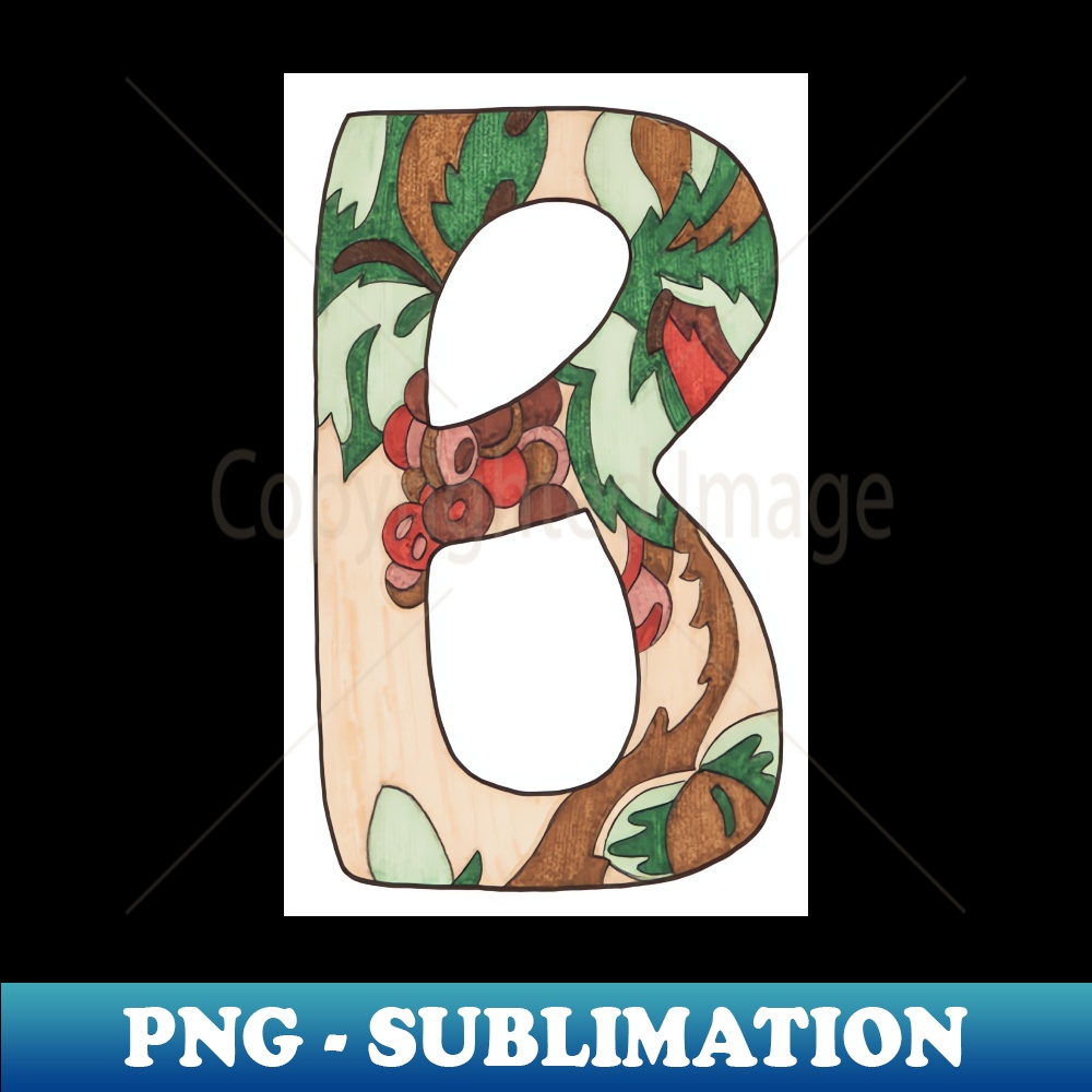 Initial B 1 - Elegant Sublimation PNG Download - Vibrant and | Inspire ...