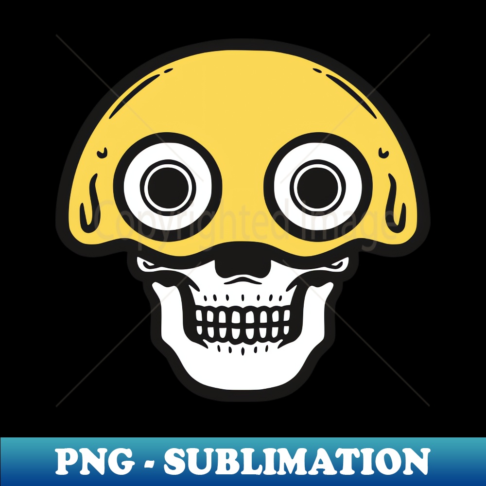 Confused Emoticon with Skull - Instant PNG Sublimation Downl | Inspire ...