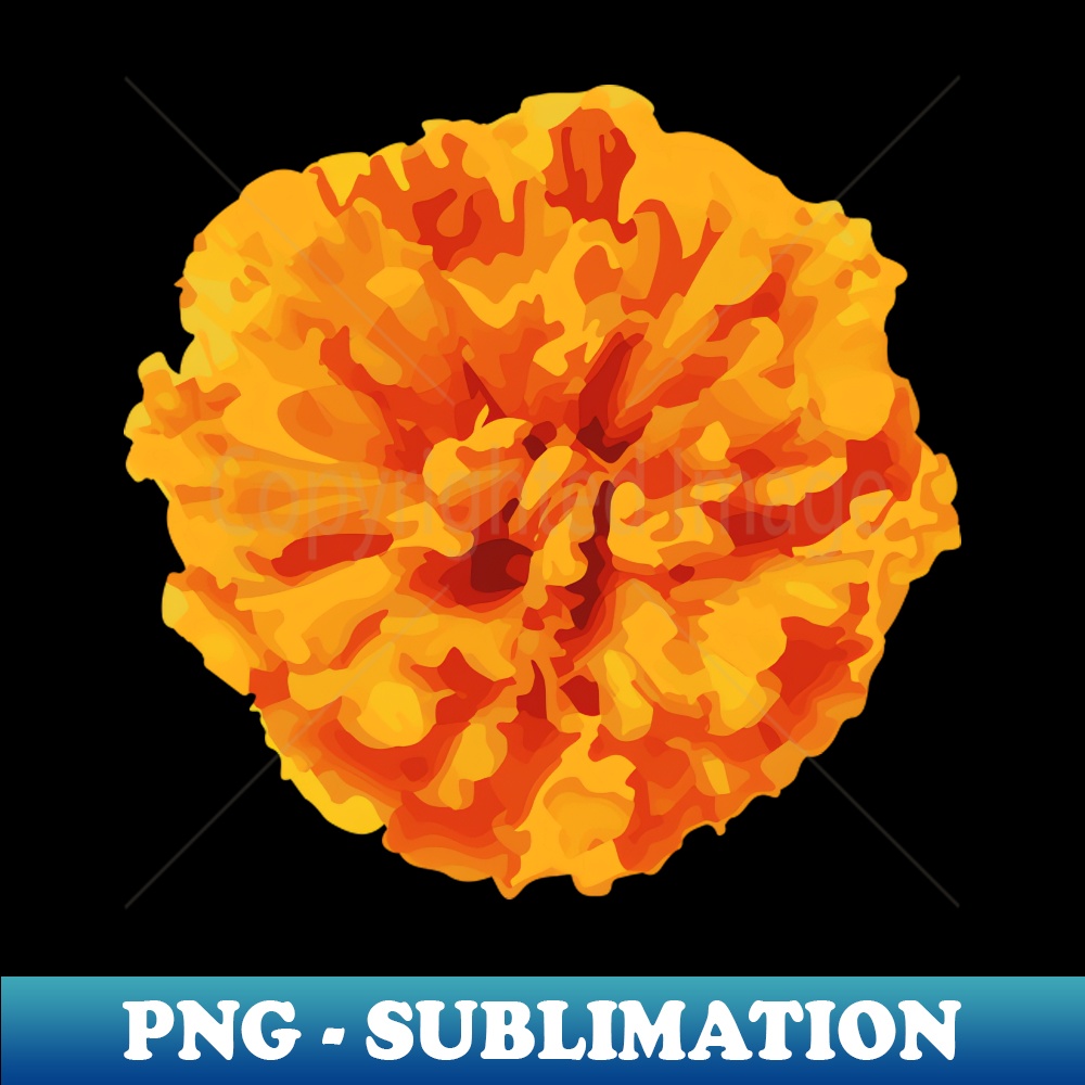 Orange Marigold Flower Abstract Nature Art - Signature Subli | Inspire ...