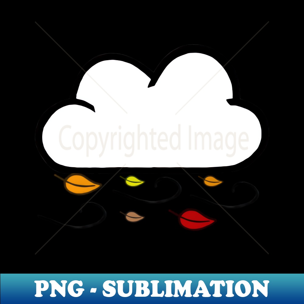 Windy Cloud Pattern With Fall Colored Leaves - Instant Subli | Inspire ...
