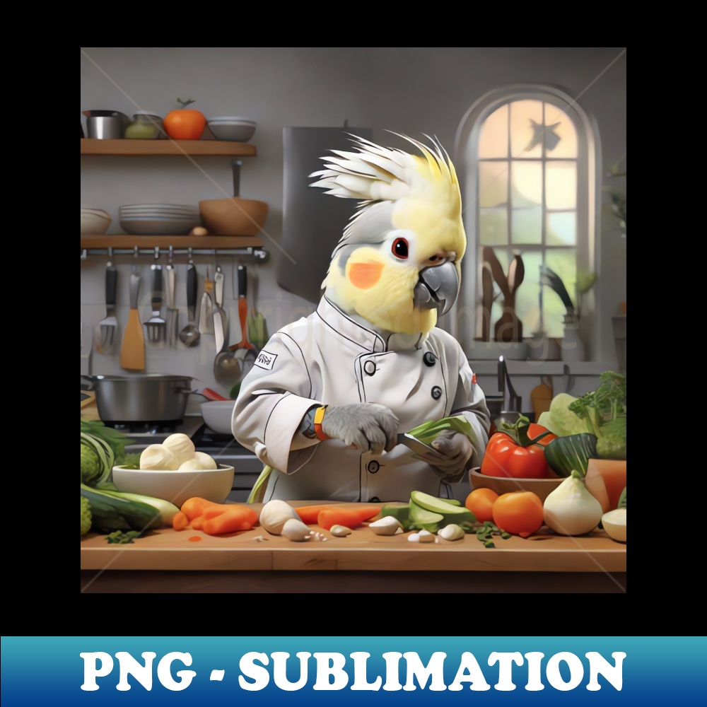 Cockatiel calopsitte bird oiseau IA Cooking Kitchen - Exclus | Inspire ...
