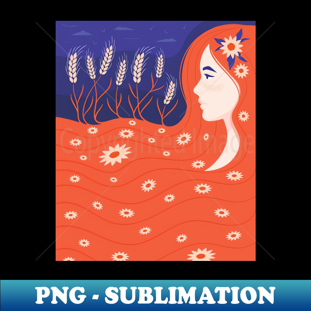 Redhead Girl with Wheat Coming out of Her Hair - Demeter Gre | Inspire ...