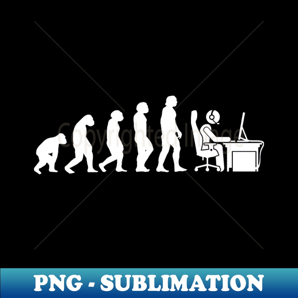 Funny Gamer Evolution illustration birthday gift idea - PNG | Inspire ...