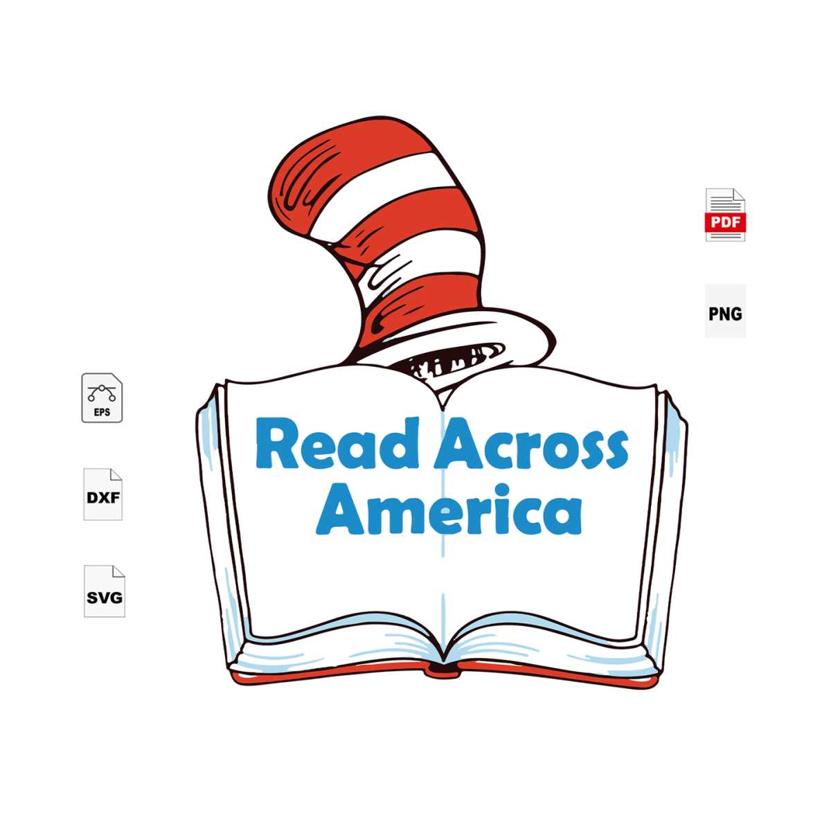 Read Across America Svg, Dr Seuss Svg, Reading Day Svg, Dr S | Inspire ...