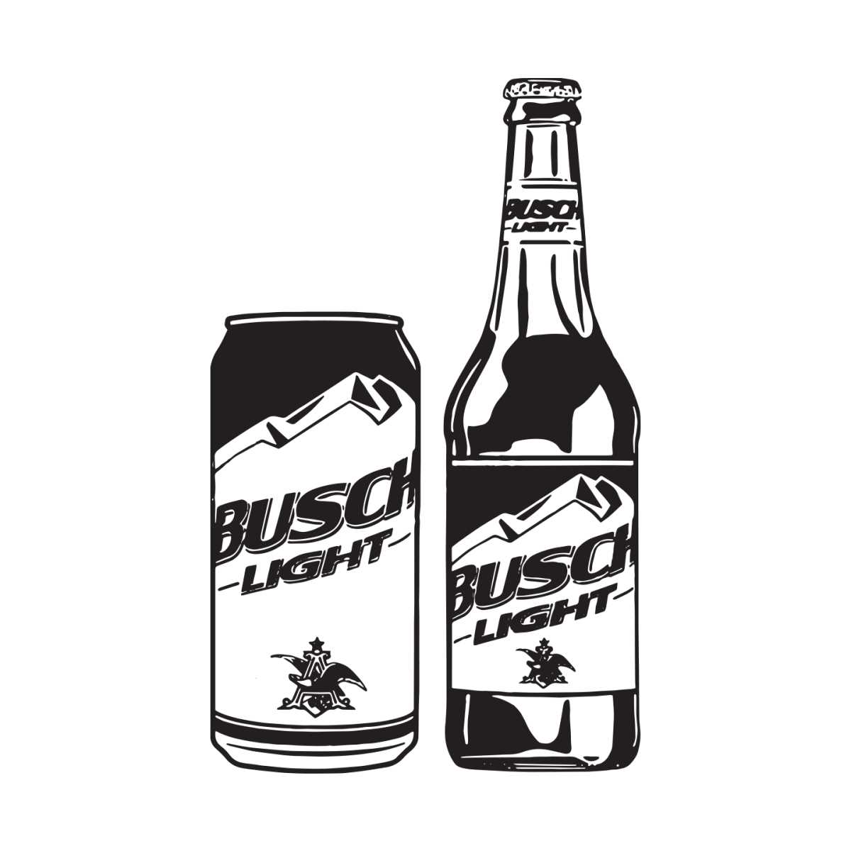 Busch Light Bottle And Can Svg, Drinking Svg, Can Alcohol Be | Inspire ...