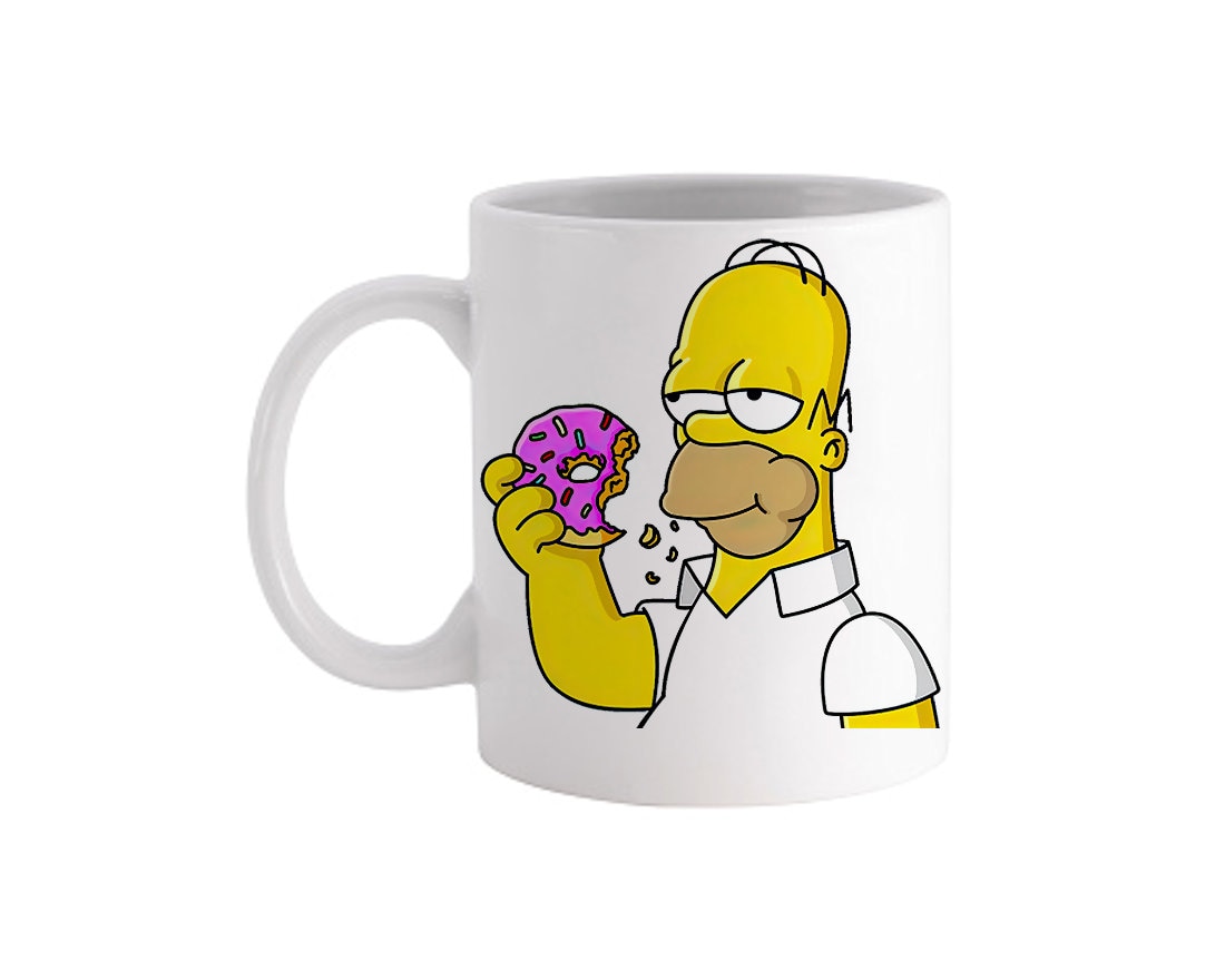 Homer Eating Donut Tasty The Simpsons Comedy TV Show - Novel | Inspire ...
