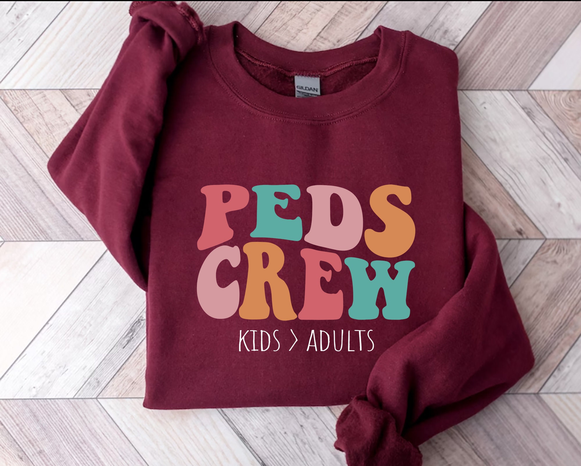 Peds Crew Pediatric Nurse Gift, Peds Nurse Sweatshirt, Peds | Inspire ...