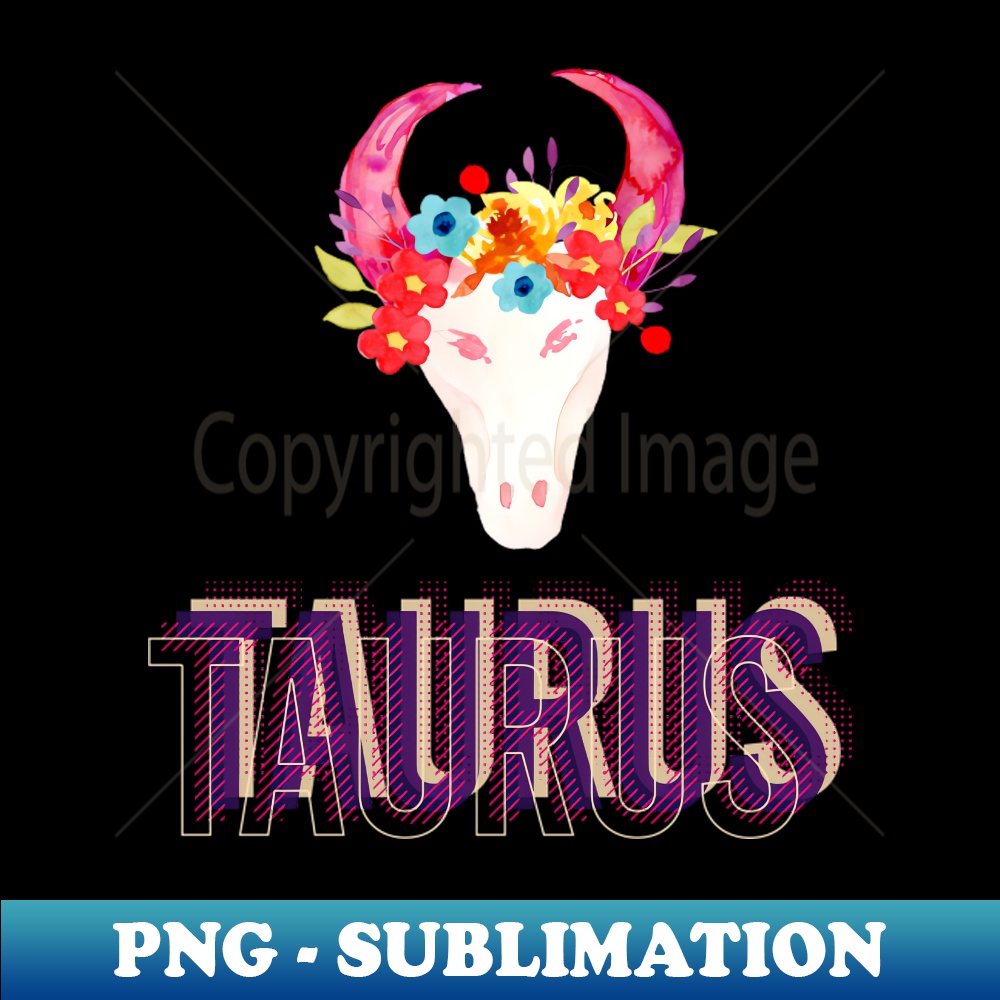 Colorful Taurus Zodiac Sign - High-Quality PNG Sublimation D | Inspire ...