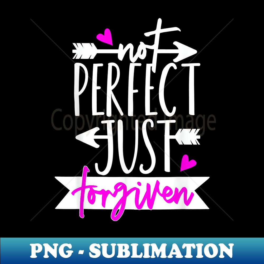 Christian Forgiven Not Perfect Pink Heart Cute Arrow Faith - | Inspire ...