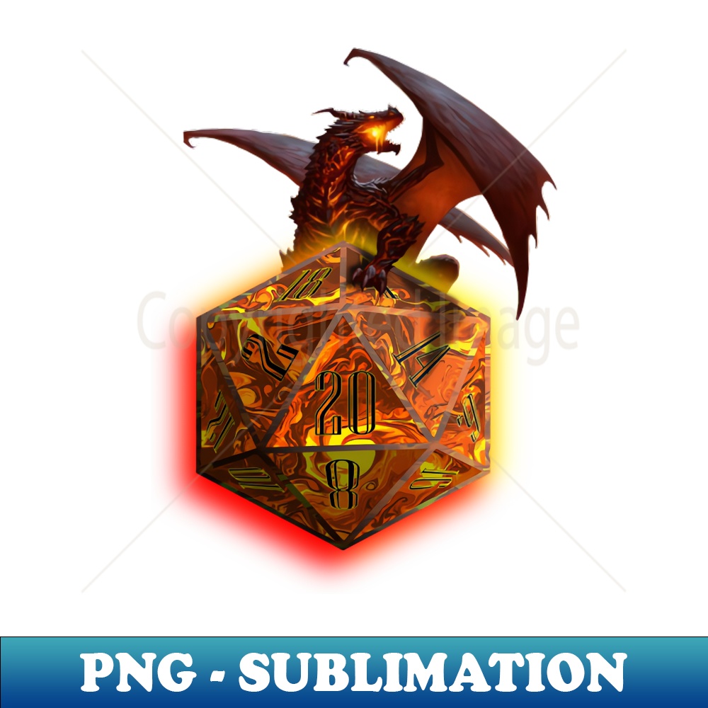 Magma Dragon D20 - PNG Sublimation Digital Download - Stunni | Inspire ...
