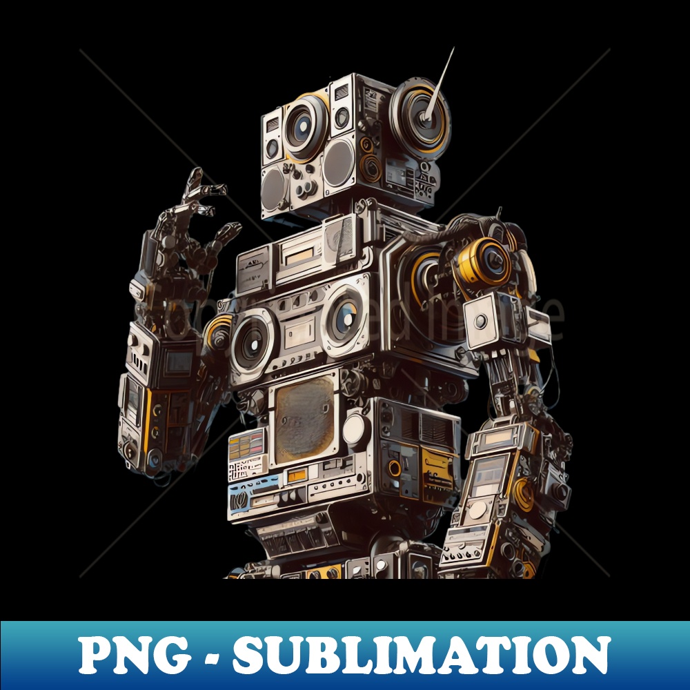 music robot 90s - High-Resolution PNG Sublimation File - Per - Inspire ...