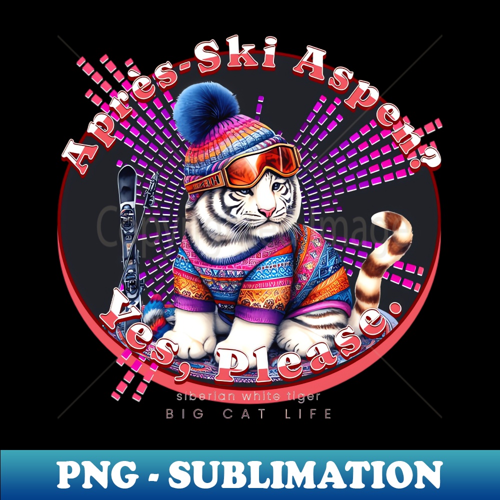 Apres-Ski Aspen Groovy Beanie White Tiger 73T - High-Quality | Inspire Uplift