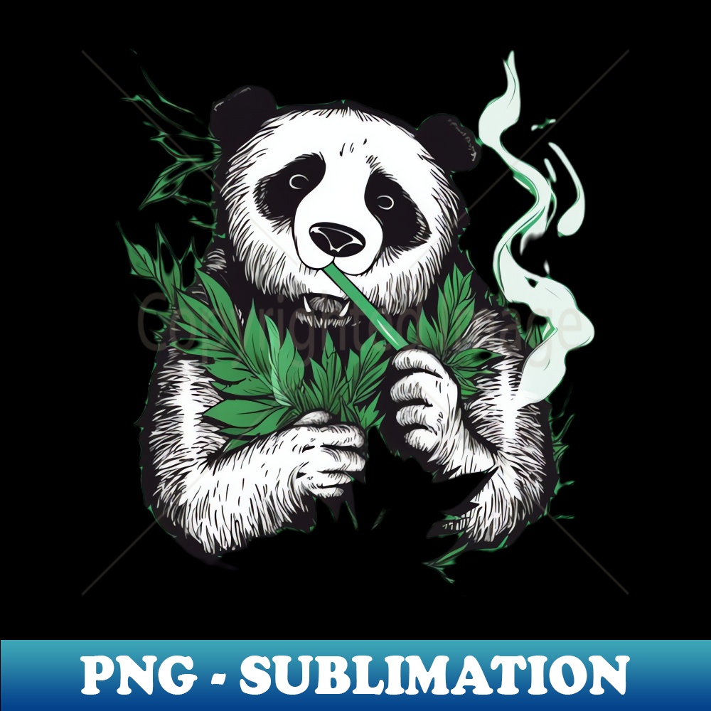 Panda smoking weed theme v3 - Instant PNG Sublimation Downlo | Inspire Uplift