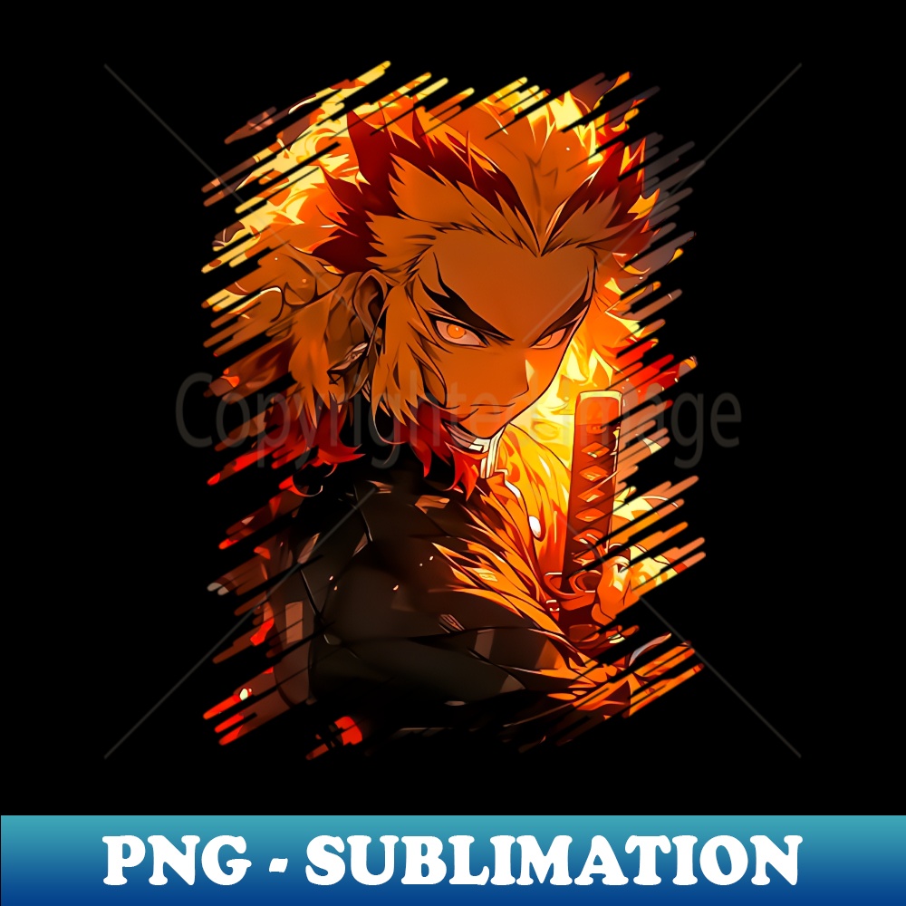 Rengoku Kyojuro - Vintage Sublimation PNG Download - Perfect | Inspire ...