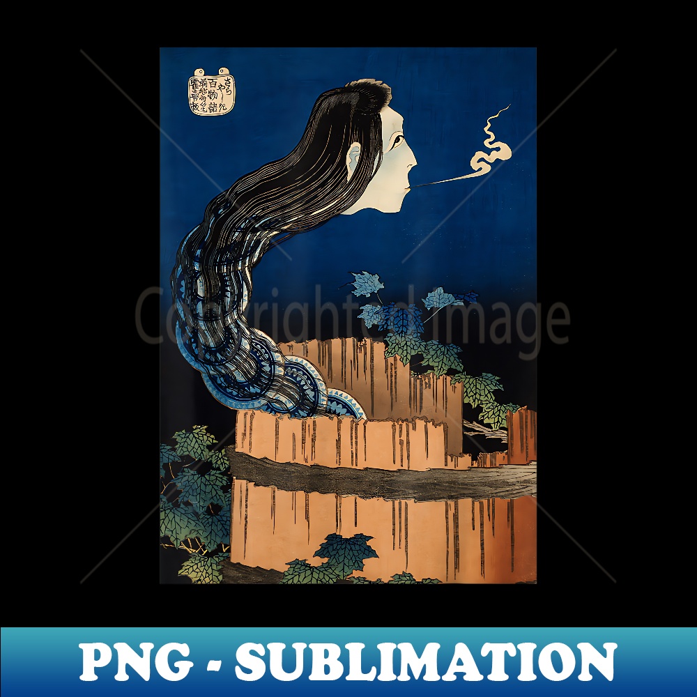 Hokusai Mansion of the Plates Okiku Japanese art Halloween - | Inspire ...