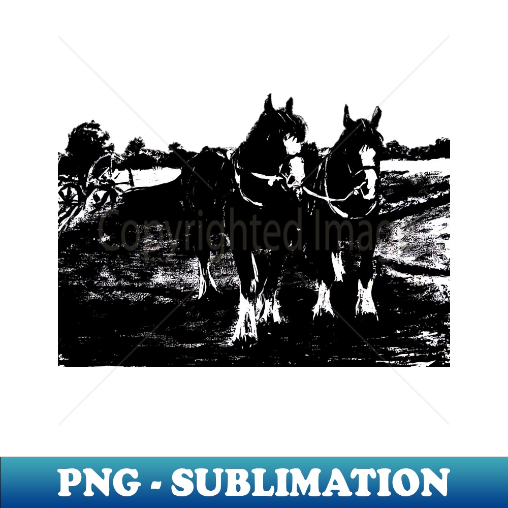 Plough Horses - PNG Transparent Digital Download File for Su | Inspire ...