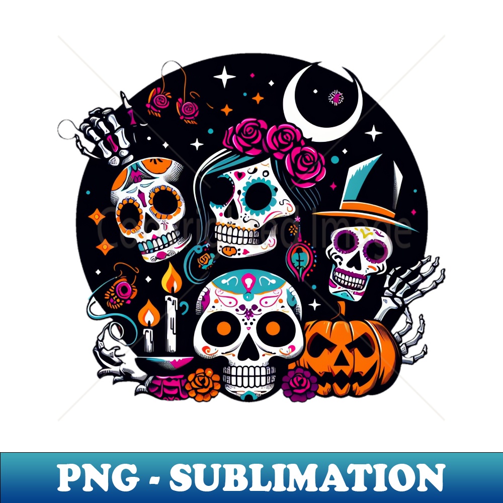 Dia De Los Muertos Pumpkin - PNG Transparent Sublimation Fil | Inspire ...