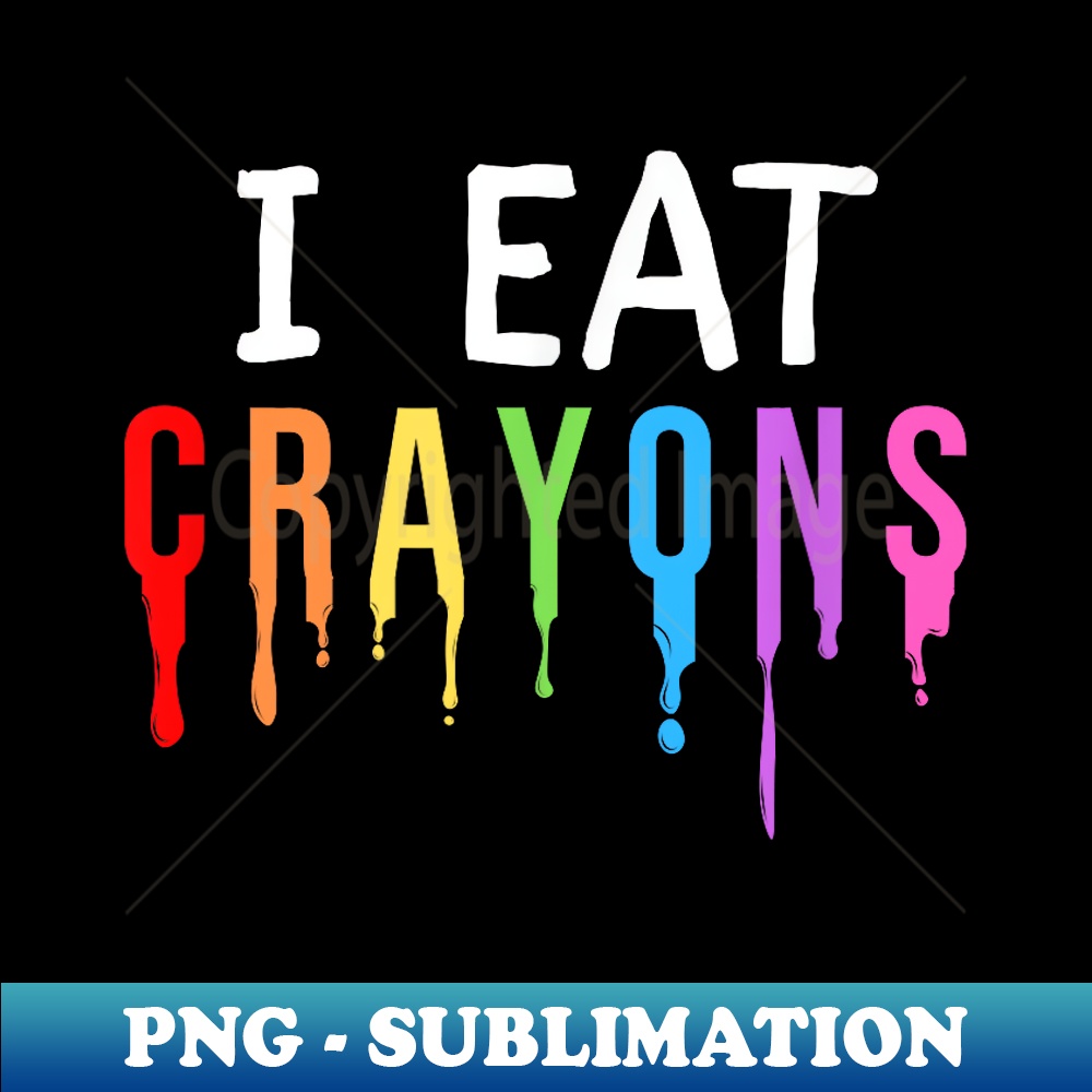 I Eat Crayons Funny Coloring Drawing For Artists - High-Reso | Inspire ...