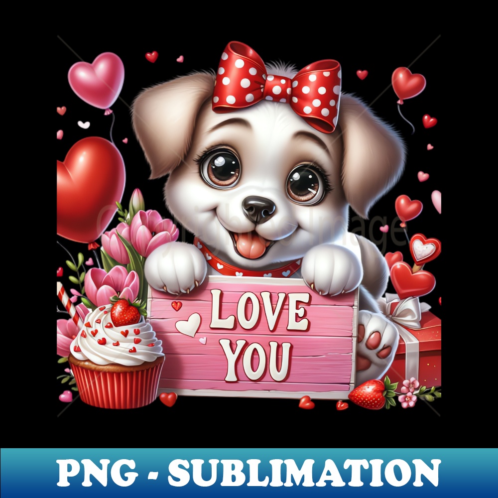 A very cute Puppy Love Delight Valentines Day - High-Resolut | Inspire ...