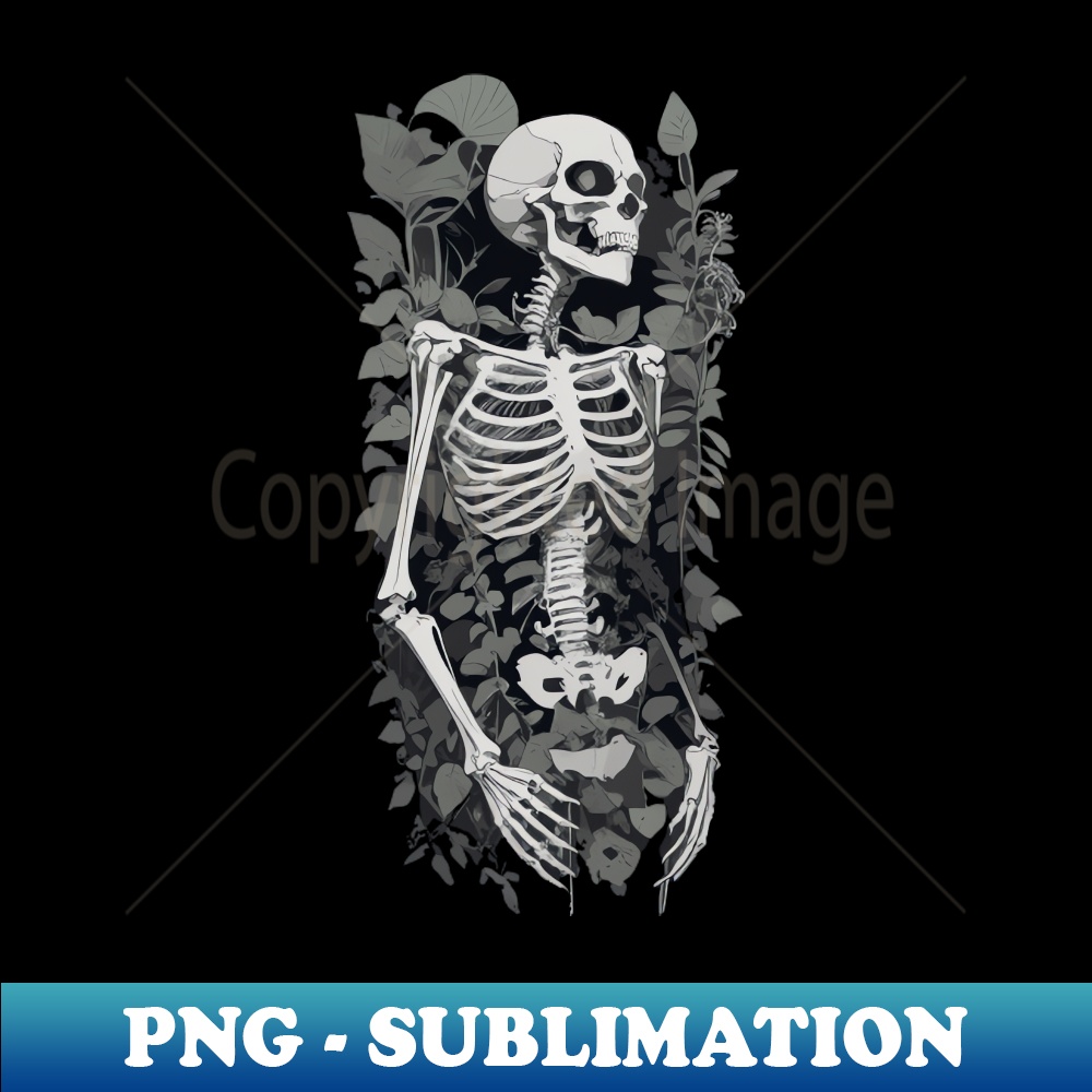 a human skeleton and plants growing from inside of it - Aest | Inspire ...