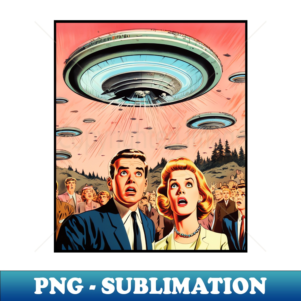 UFO Invasion Horror Vintage Comics Style Drawing - Special E | Inspire ...