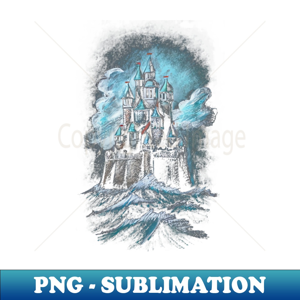 Chalk Drawing Art Of A Castle - Exclusive Sublimation Digita | Inspire ...