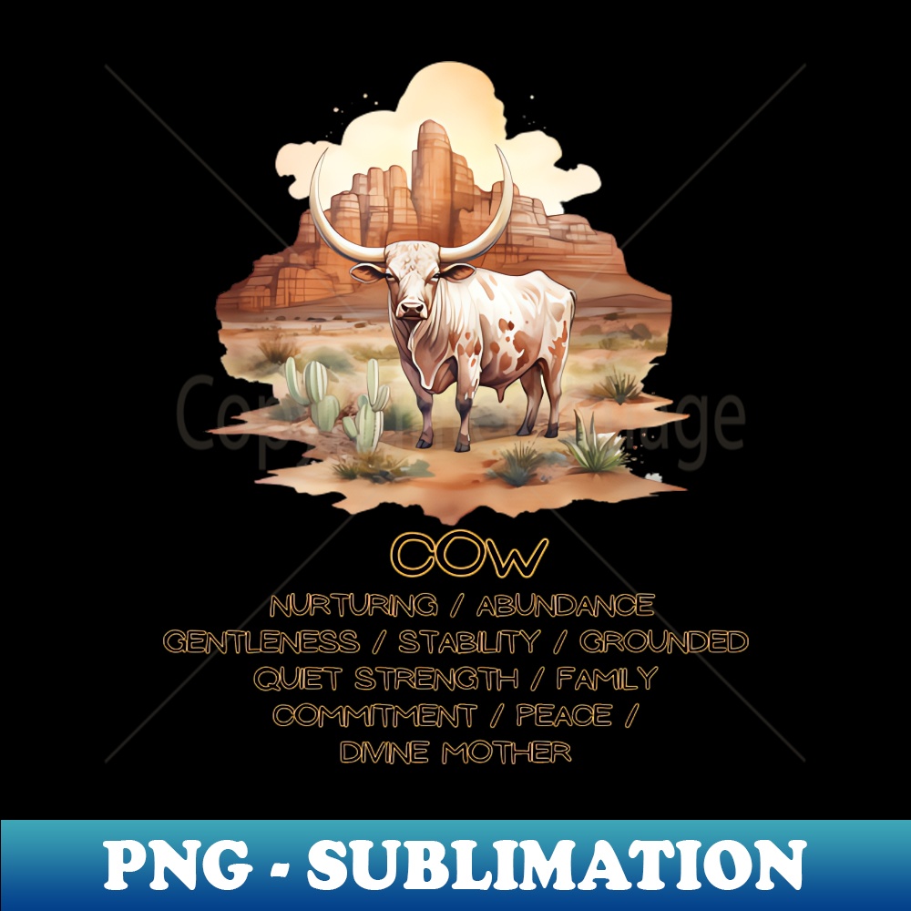 Spirit Power Animal Guide Totem COW Mascot Symbol - Sublimat | Inspire ...