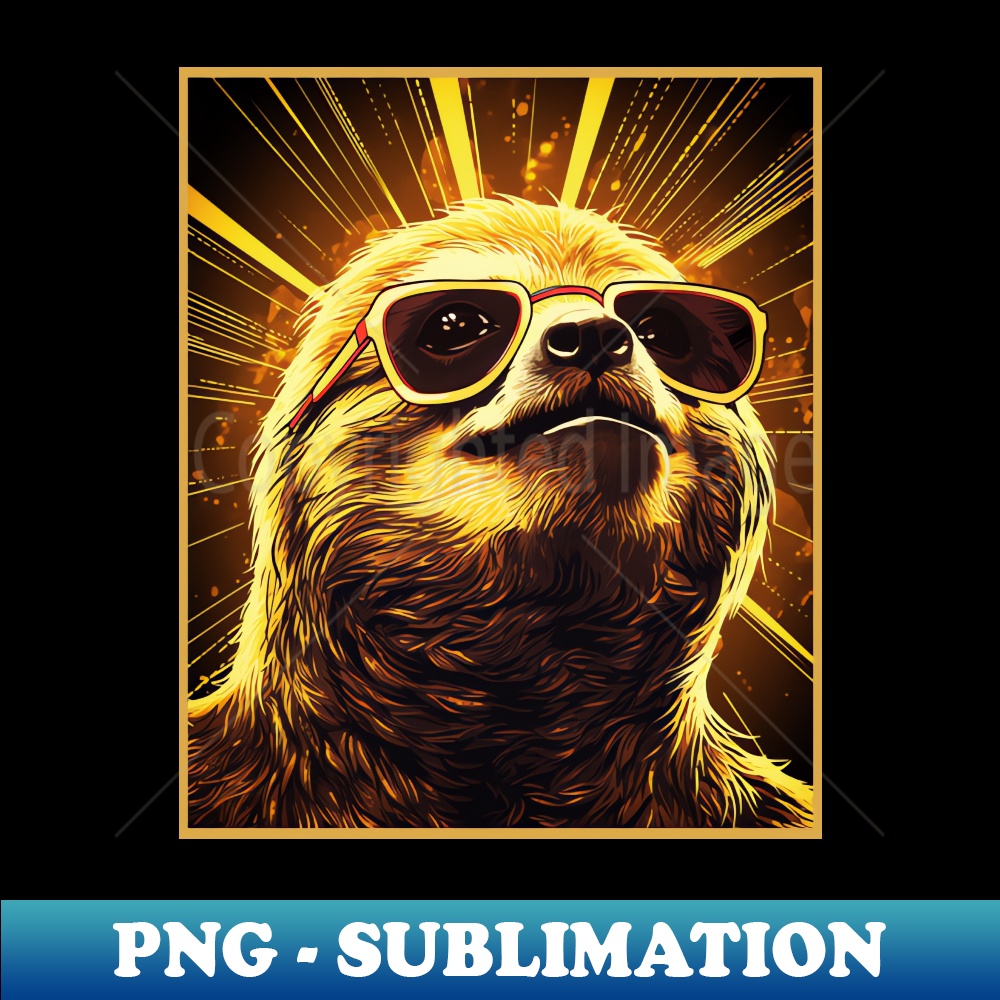 cool sloth - PNG Transparent Sublimation Design - Capture Im | Inspire ...