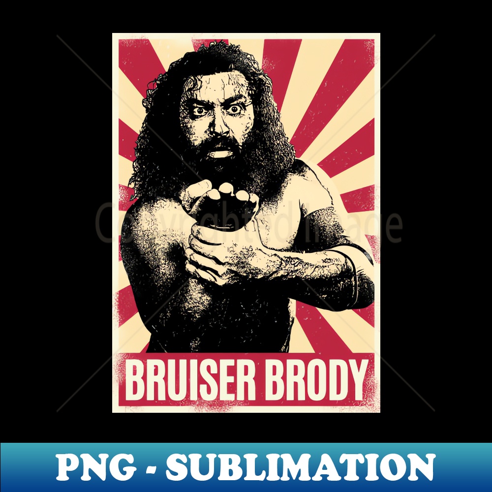 Retro Vintage Bruiser Brody Giving Pose - Instant PNG Sublim | Inspire Uplift